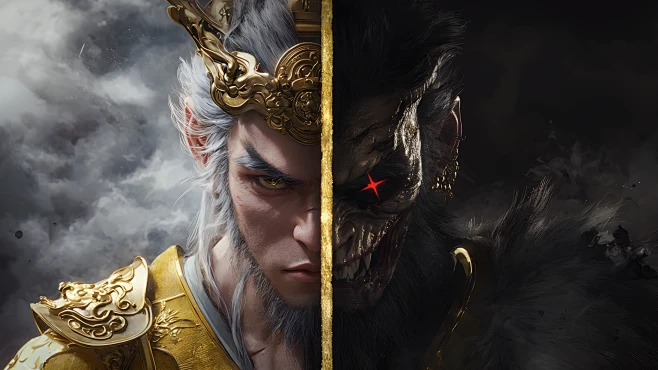 LL-半脸正邪悟空-hzj(11)-花瓣网