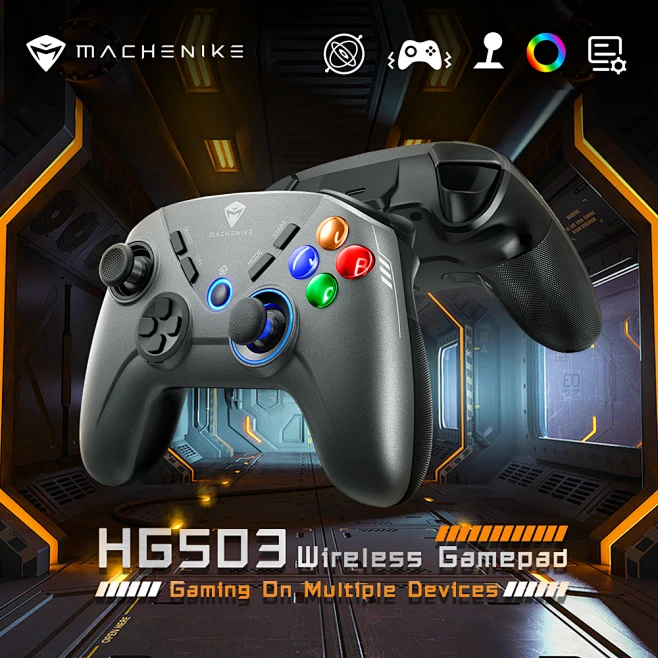 22.99US $ 50% de desconto|Machenike hg503 sem fio gamepad vibração ...