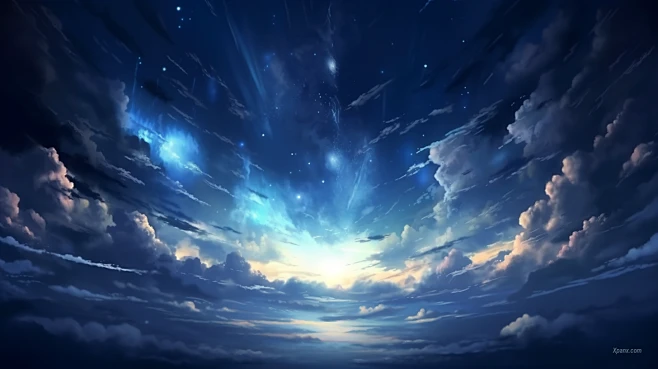 AI绘画_Prompts_helenanderson6pq_54169_the_blue_sky_lights_up_in_the ...