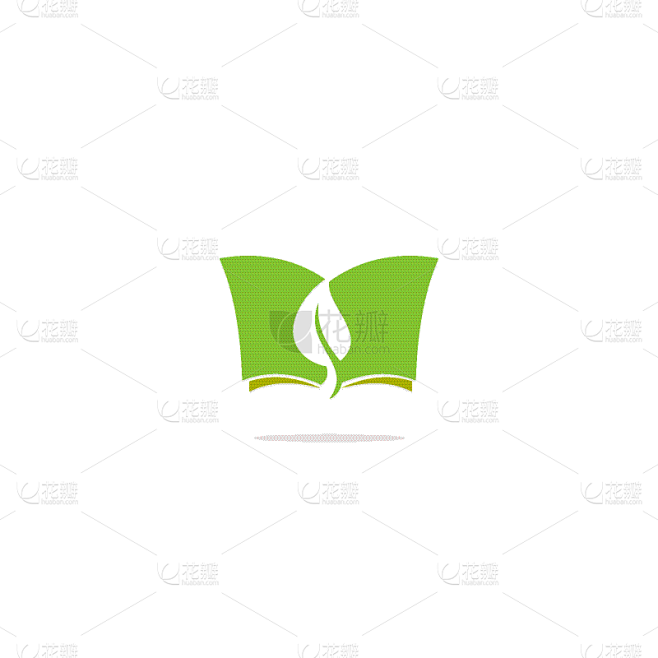 open book knowledge green leaf logo