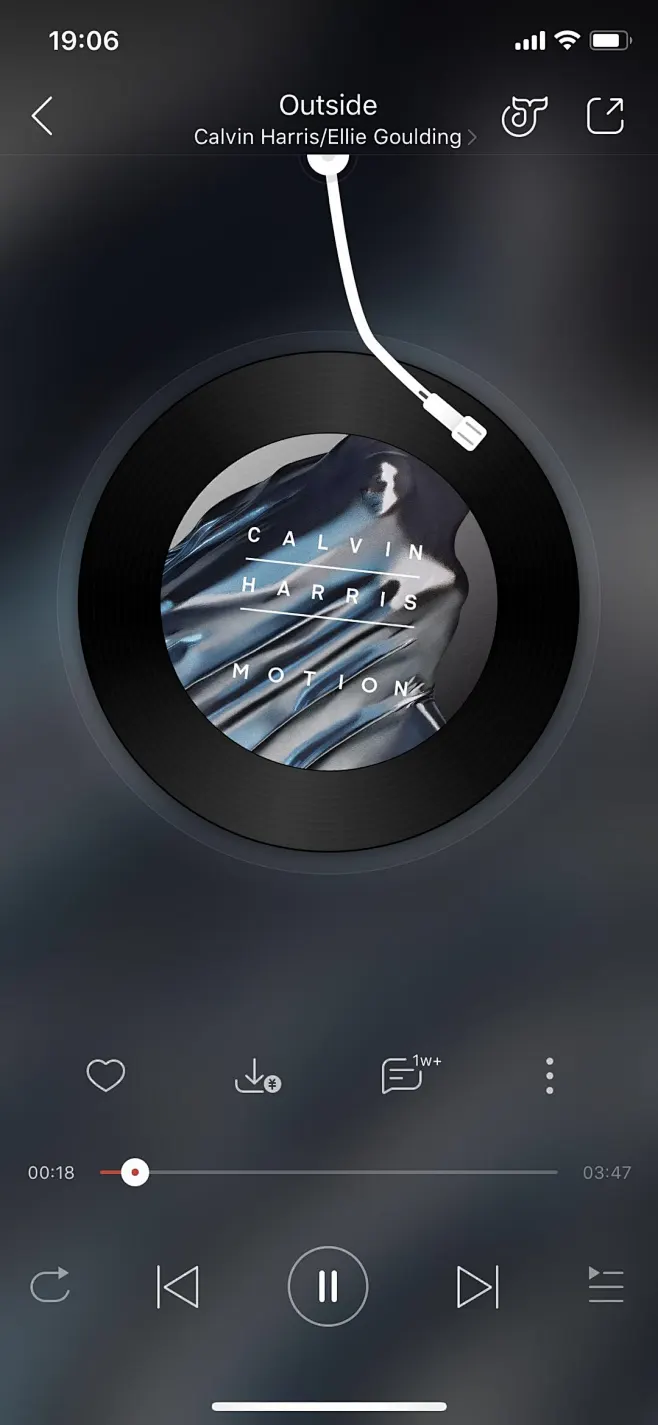 ipone x 音乐界面截图-花瓣网