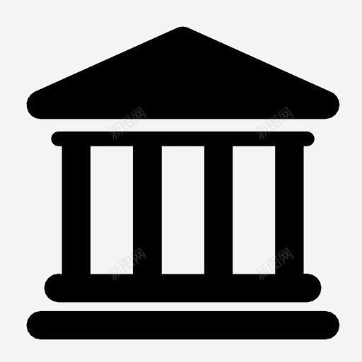 银行大楼市政厅图标 Ui图标 设计图片 免费下载 页面网页 平面电商 创意素材