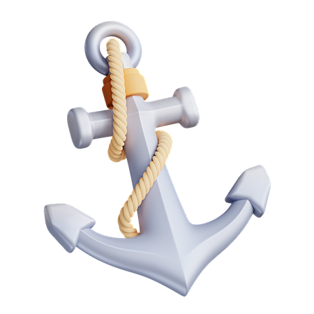 Ship Anchor 3D Illustration