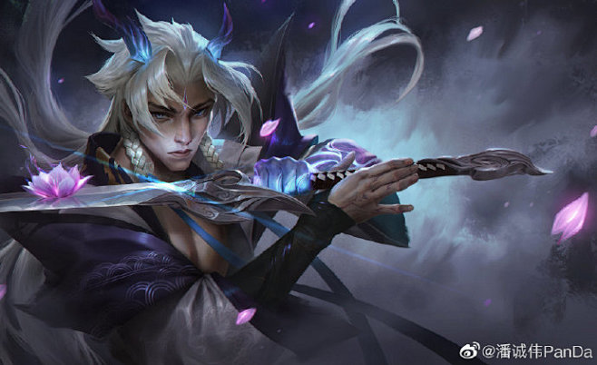 终于填坑完之前的头像课件，yone 永恩。拿的也不是自己的刀。#英雄联盟同人#