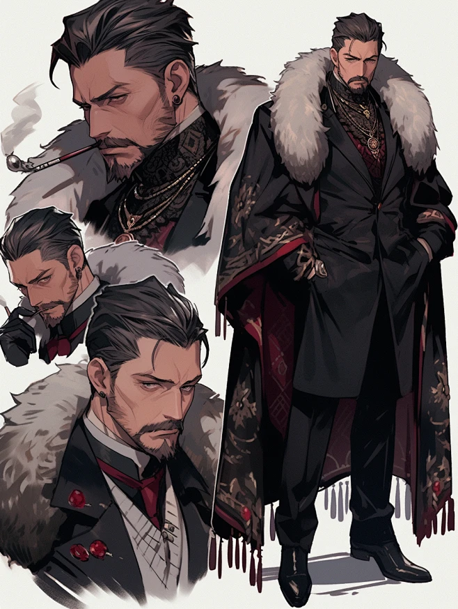 character concept art, character sheet, adoptable, russian aristocrat ...