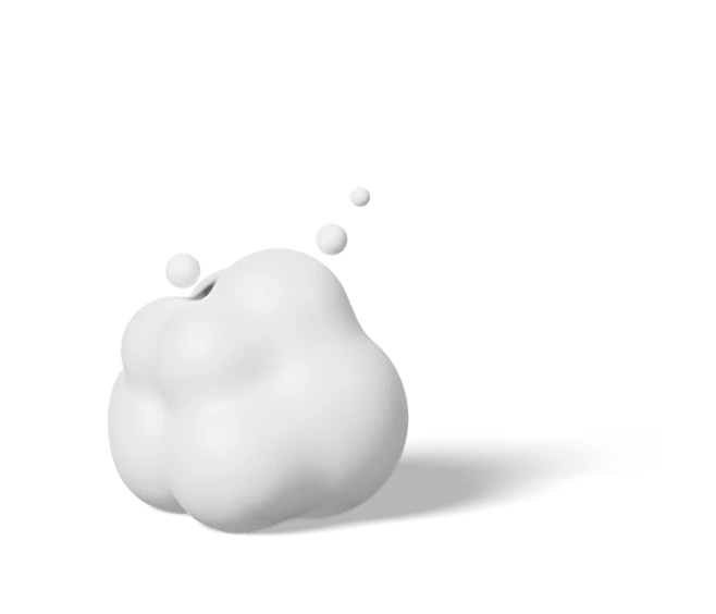 3d cloud icon front view-花瓣网