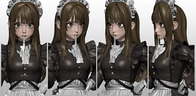 Maid Chief / メイド長, Kamyuu : illustration by 坂内 若さん (sakauchi0) https ...