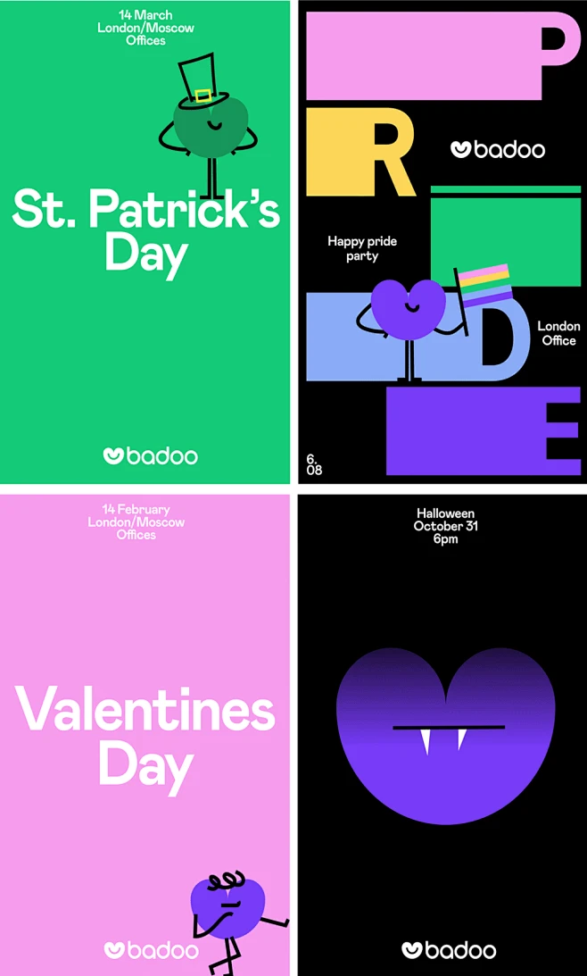 知名约会交友社交平台Badoo再次更换新LOGO图片_品牌VI图片素材-花瓣网