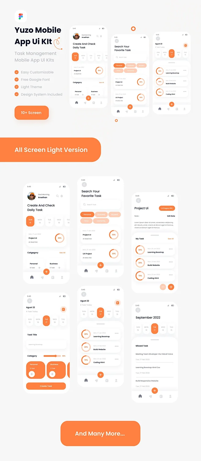 任务管理移动应用程序 ui 工具包模板 - UIED用户体验学习平台-花瓣网