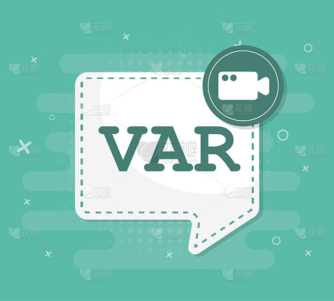 Football VAR system. vector illustration concept i