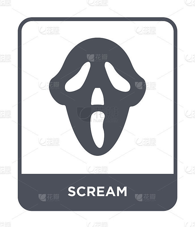 scream icon vector on white background, scream tre