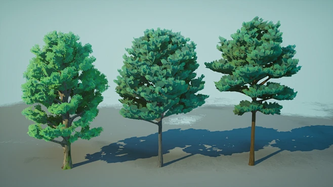 使用 SpeedTree 制作的树木-花瓣网