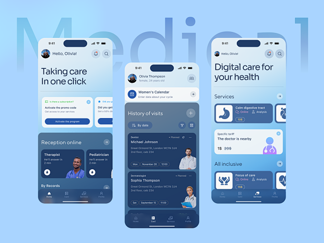 Medical App Design by Brightlab on Dribbble
