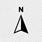 North arrow icon N direction vector point symbol, Isolated on ...