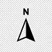 North arrow icon N direction vector point symbol, Isolated on ...