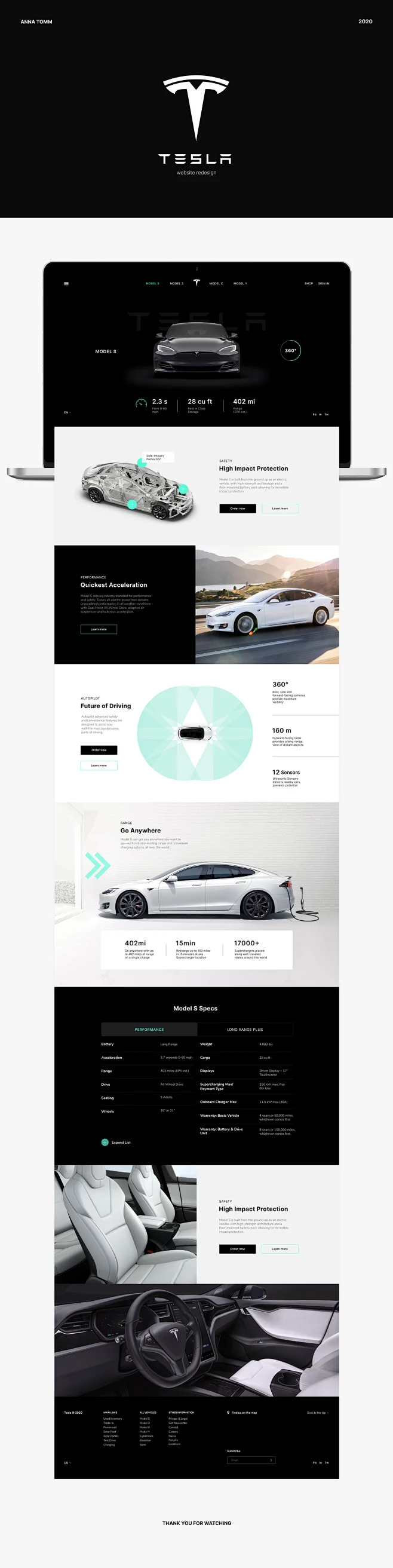 car design concept redesign tesla ui ux Webdesign Website авто ...