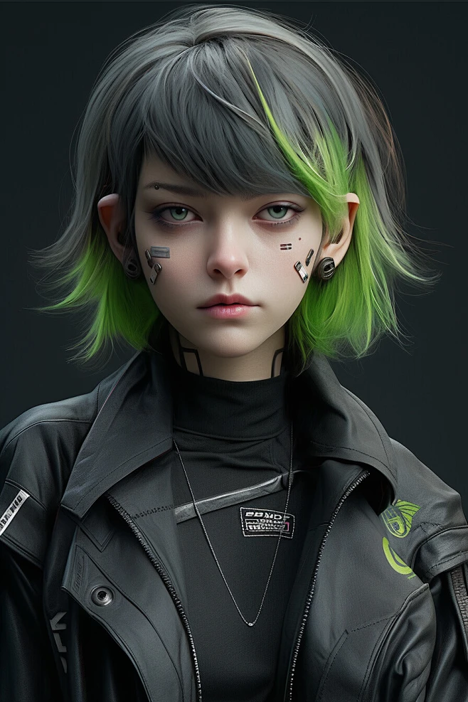 ArtStation - +330 Cyberpunk Woman Portrait(4k) | Artworks-花瓣网