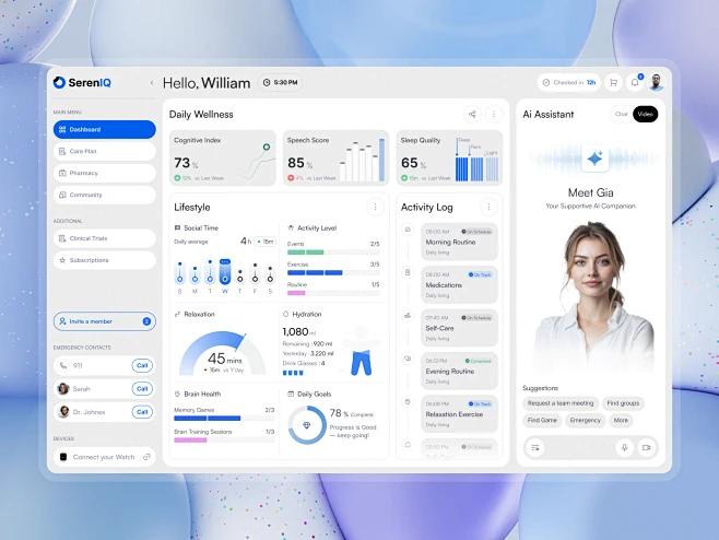 Sleep Quality Health Dashboard by George Railean on Dribbble-花瓣网