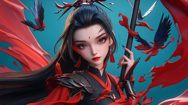 红女孩-hzj(1)-花瓣网