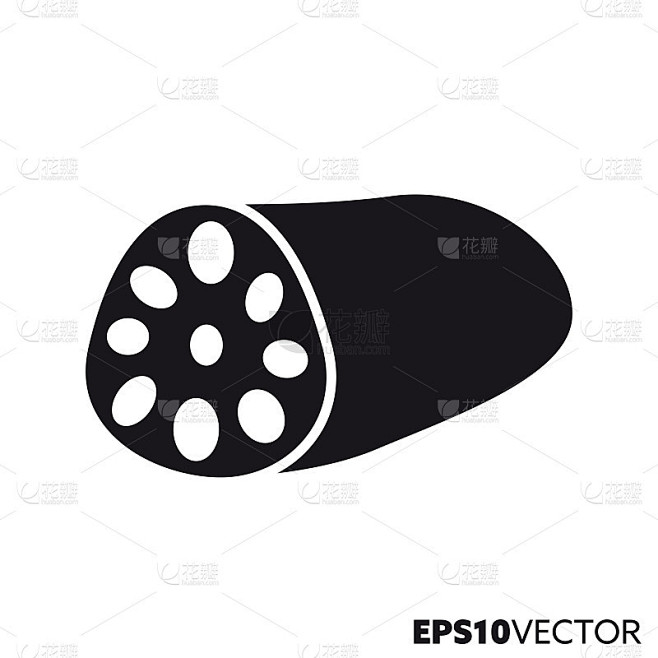 Lotus root vector glyph icon