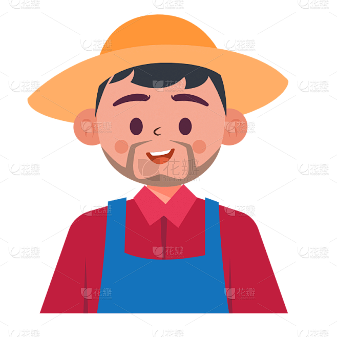 ICON-人物头像职业元素-农民