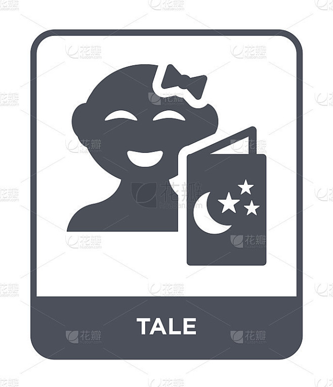 tale icon vector on white background, tale trendy
