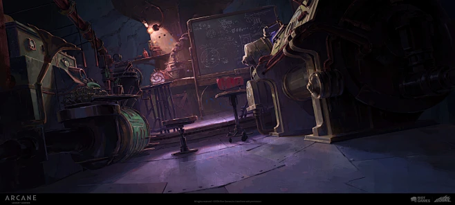 Arcane Season 2 Matte Paintings -Jinx's Lair -花瓣网