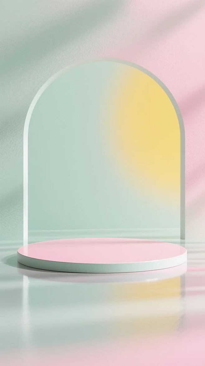 场景，展台，电商背景，清新可爱，柔粉感，竖版，zxs (2)-花瓣网