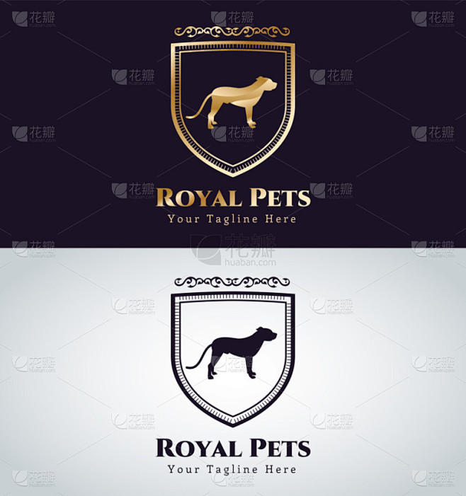 Abstract pet dog logo concept