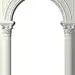 Photo 3 d illustration. antique white colonnade with corinthian columns. three arched entrance ...