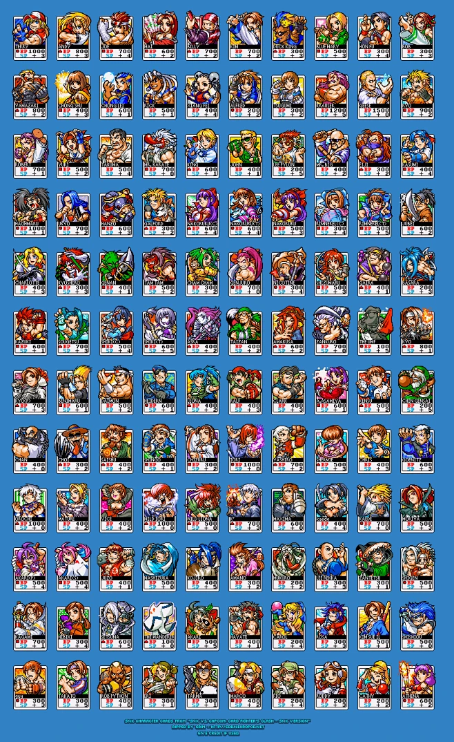 Sprite Database : SNK Cards-花瓣网