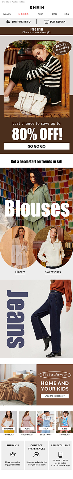 SHEIN|跨境电商|EDM|页面|纯文字|海报|促销|排版-花瓣网|陪你做生活的设计师