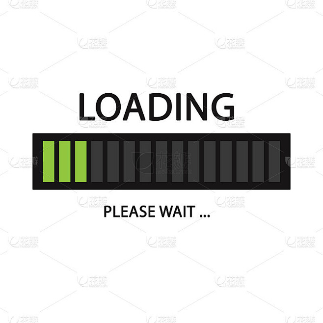 加载图标栏。请稍等说明。