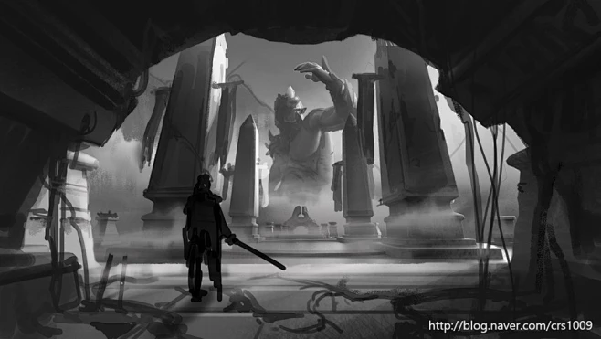 场景构图黑白构成画面构成黑白稿来自cgbook.cn (115)-花瓣网