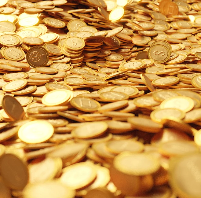 3D 3d modeling blender blender3d cash CGI coin money Render retouch-花瓣网