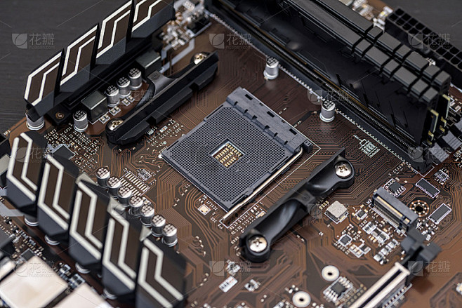 俯视图在个人电脑主板cpu