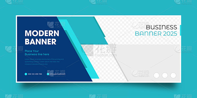 Trendy Editable square banner layout template
