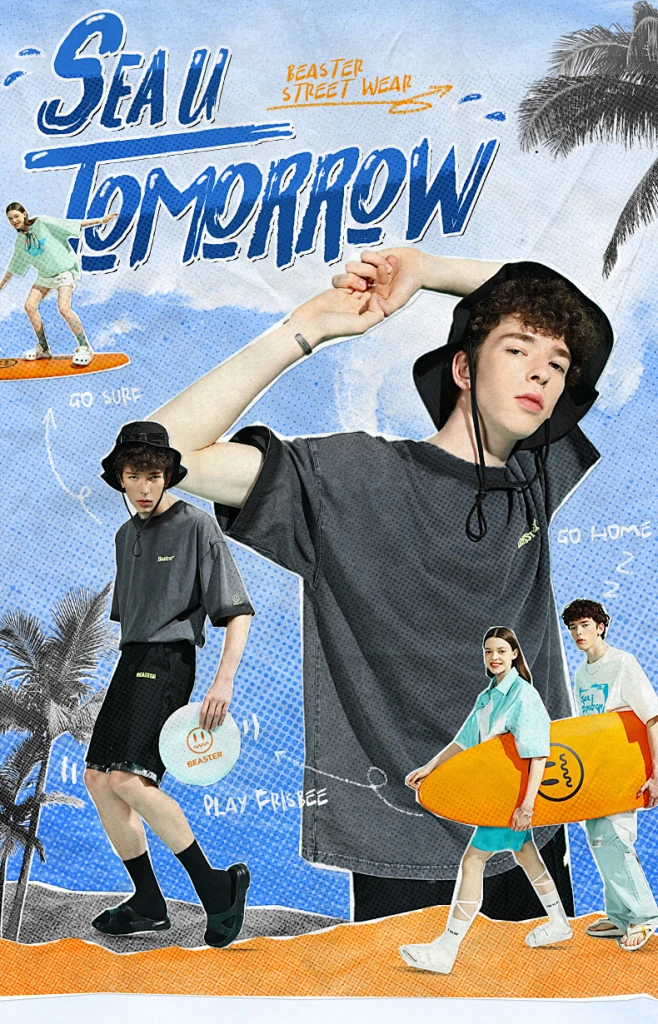 BEASTER小恶魔鬼脸潮反光印花轻薄休闲裤宽松长直筒束脚长裤男士-tmall.com天猫-花瓣网