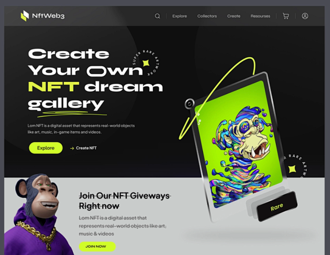 Web3 NFT Collection landing page by Emon Pixels on Dribbble