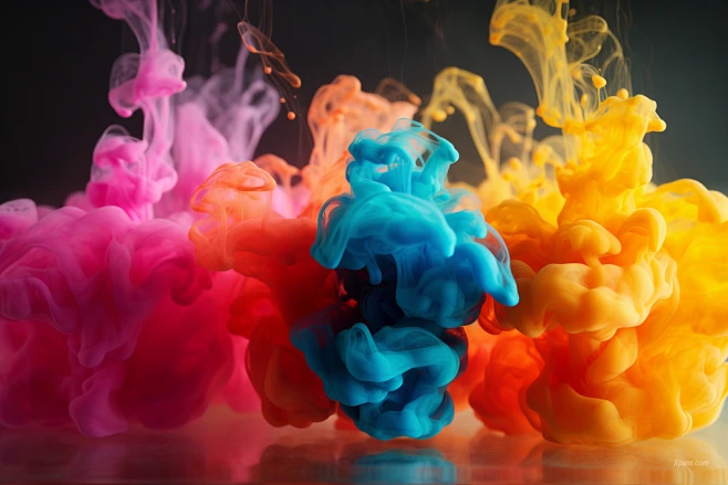 AI绘画_Prompts_amid777_Rainbow_of_Acrylic_Ink_in_Water._Color_Explosion ...