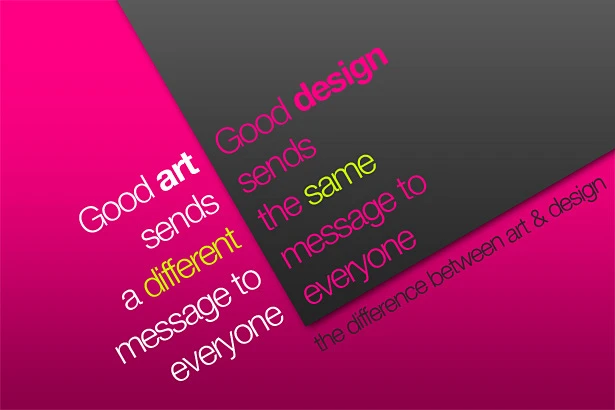 Good Art Sends a Different Message to Everyone. Good Design Sends the ...
