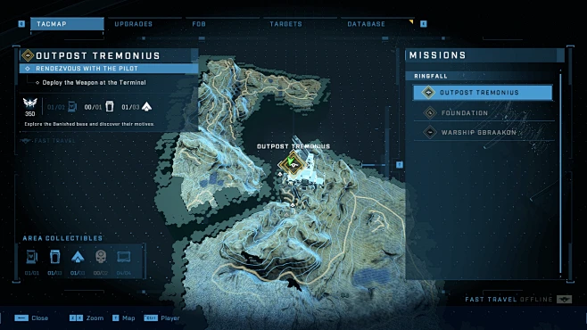 Map screenshot of Halo Infinite video game interface.-花瓣网