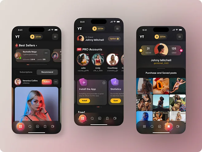 fans Fans app Mobile app Mobile APP UI model Model App model app design ...