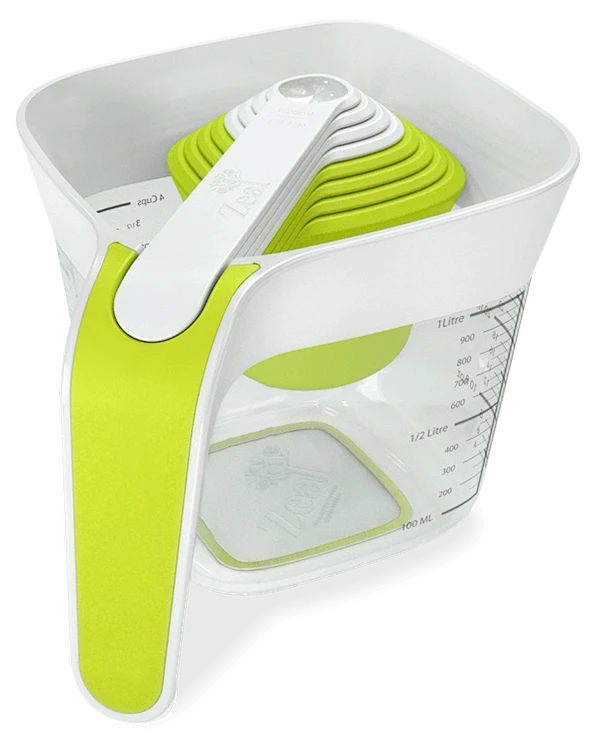 The Zeal Measuring Set combines a 1 litre measuring jug, 4 cups and 4 ...