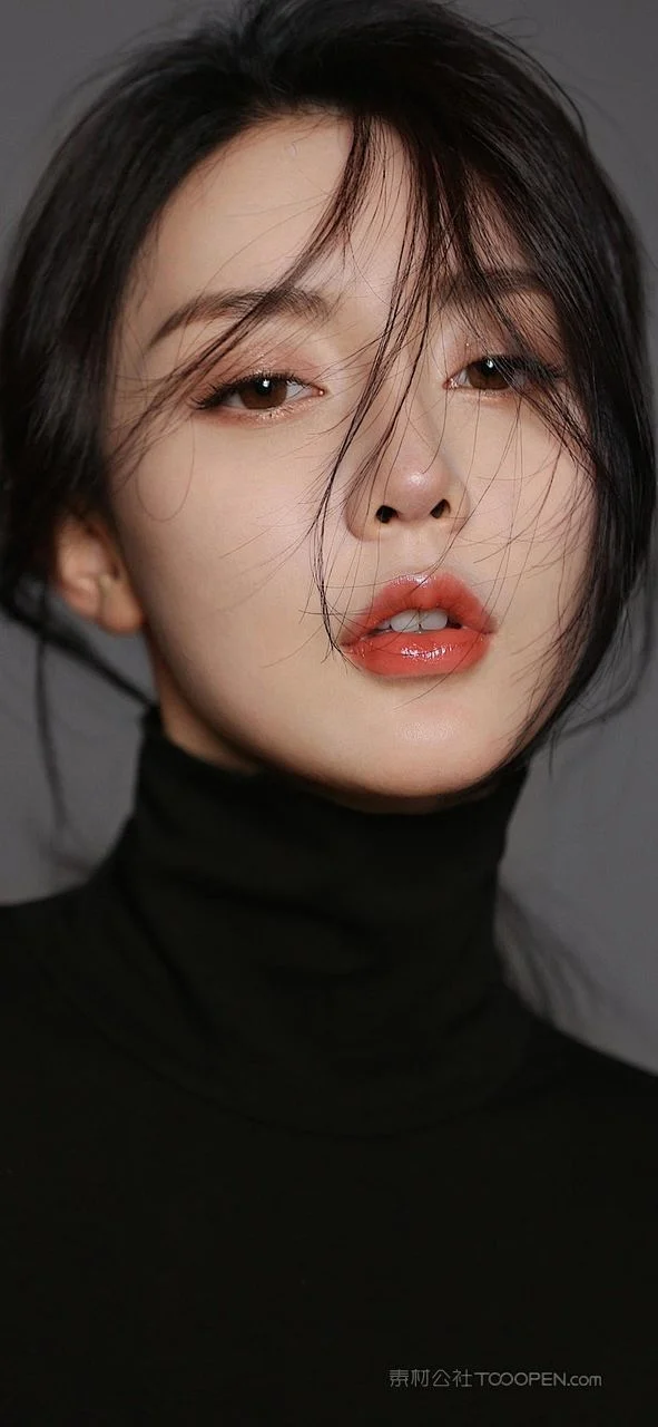 美女模特半身像摄影写真_素材公社-花瓣网