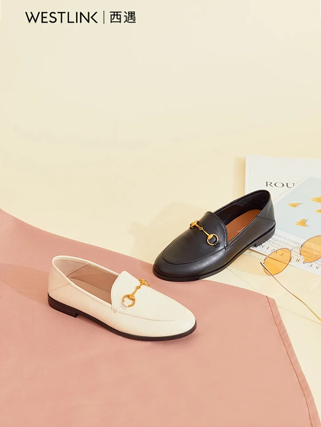 西遇马衔扣乐福鞋女2020秋季新款时尚舒适一脚蹬小皮鞋女英伦单鞋-tmall.com天猫 _摄影-静物场景_T2020121 #率叶插件，让 ...