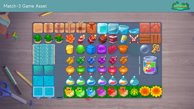 ArtStation - Match-3 Game Asset, Valeria Shumskaya _三消_T2020119 #率叶插件，让 ...