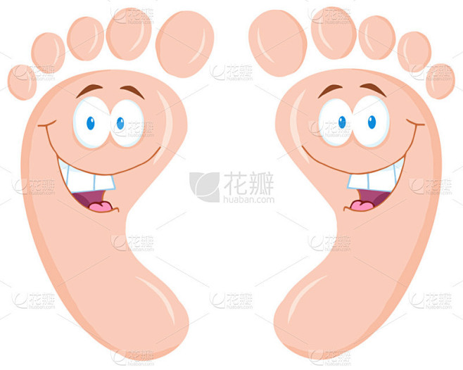脚打印卡通人物