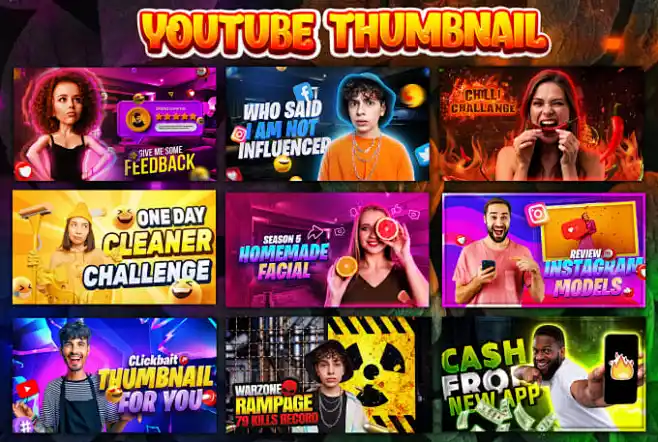 create viral yt thumbnail or youtube thumbnail design-花瓣网