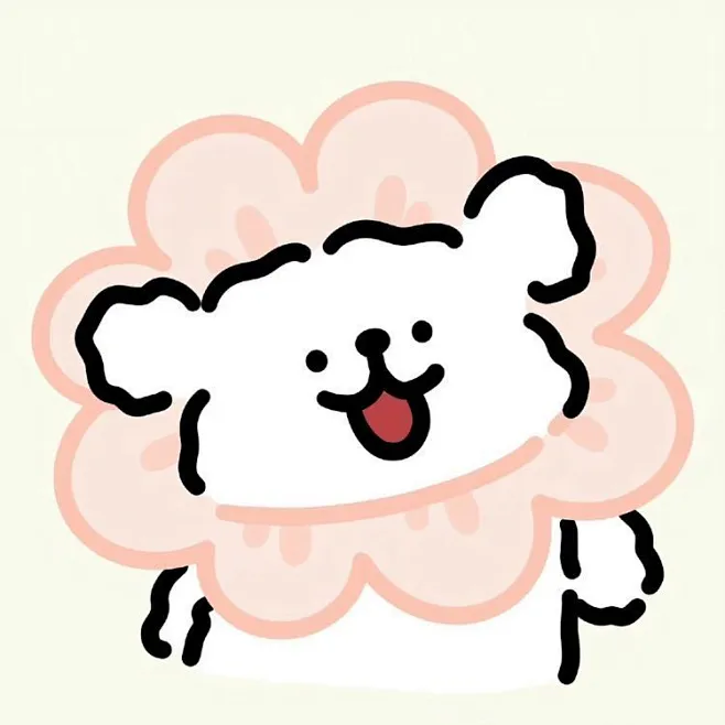 線條小狗-花瓣网